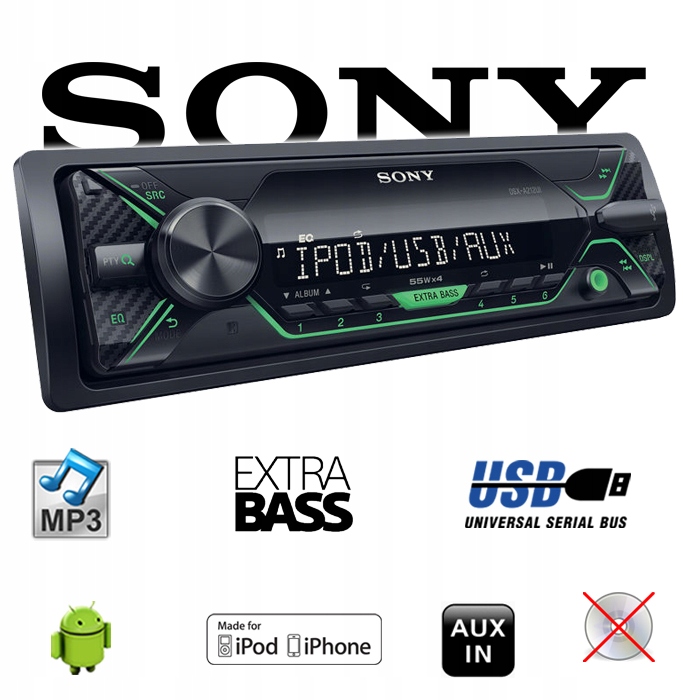 SONY DSX-A212UI RADIO SAMOCHODOWE USB MP3 AUX FLAC - Sklep, Opinie ...