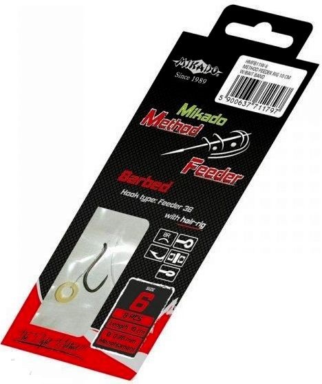 Haczyki gruntowe, z przyponem, z zadziorem Mikado Method Feeder 8 szt. - 5900637720638 ...