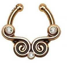 ORRPIERCING SZIMULÁTOR - SEPTUM KLIPSZ - RÓZSASZÍN ARANY - NEM KELL ...