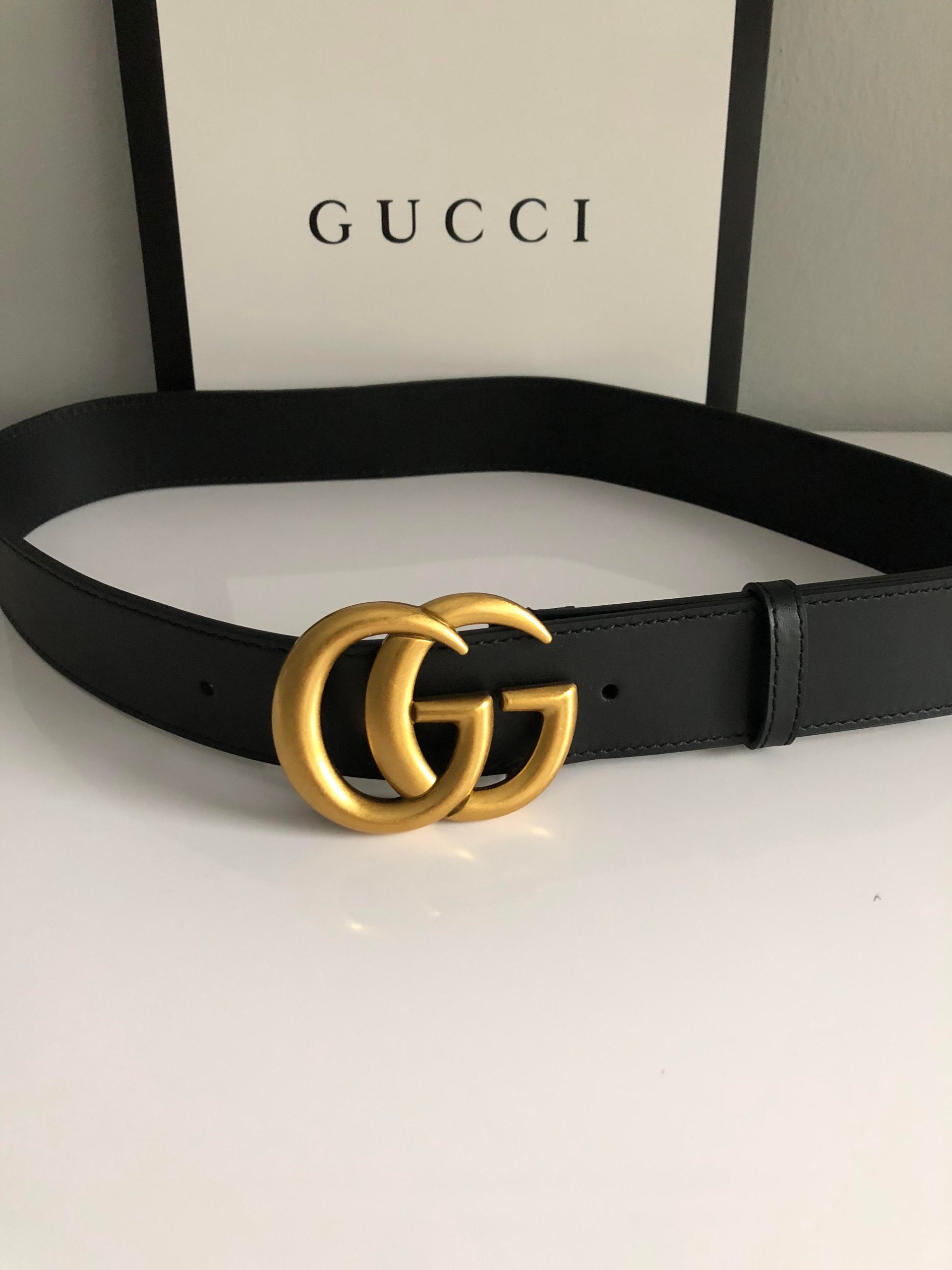 GUCCI CZARNY PASEK +ZŁOTA KLAMRA SKÓRA R M - 7271457493 - oficjalne ...