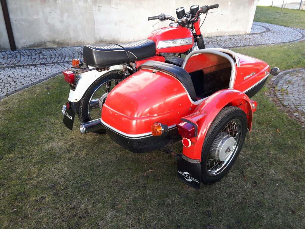 Jawa 350 De Lux z koszem Velorex - 7277257295 - oficjalne archiwum Allegro