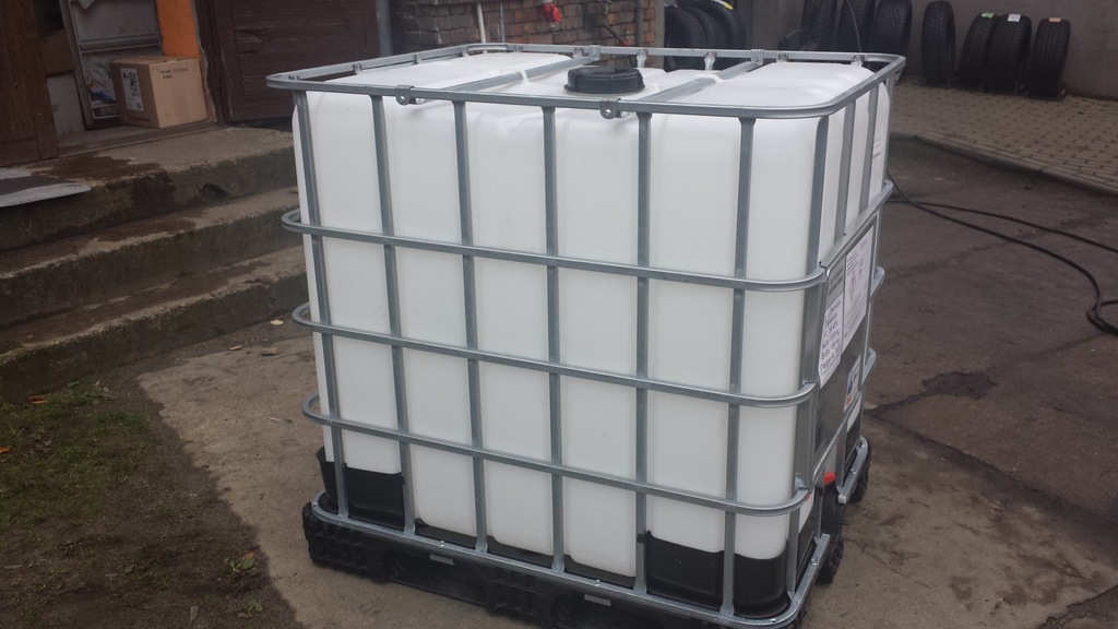 Pojemnik,zbiornik 1000l, BECZKA ,MAUZER NA WODĘ - 7220270014 - oficjalne archiwum Allegro