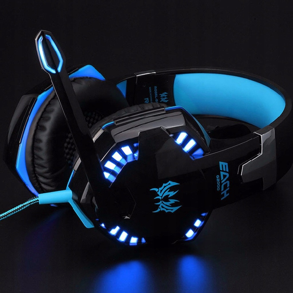 SŁUCHAWKI DLA GRACZY GAMINGOWE LED MIKROFON M151 - 7491170611 ...