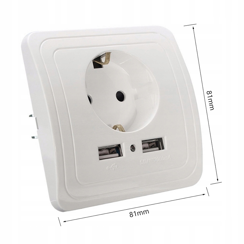 Wtyczka Gniazdo Kontakt USB Ładowarka PL 24H - 7636318743 - oficjalne ...