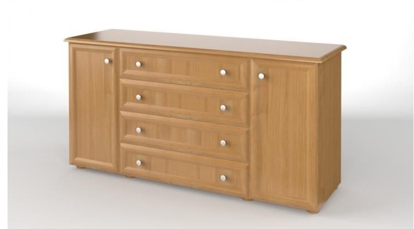 KOMODA 157 cm buk olcha orzech dąb sonoma szuflady - 6626595467 ...