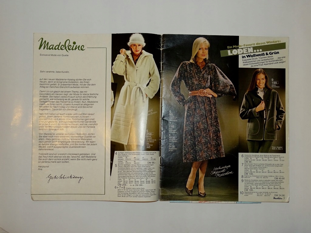 KATALOG MODY MADELEINE HERBST/WINTER 1981/82 - 7726287217 - oficjalne ...