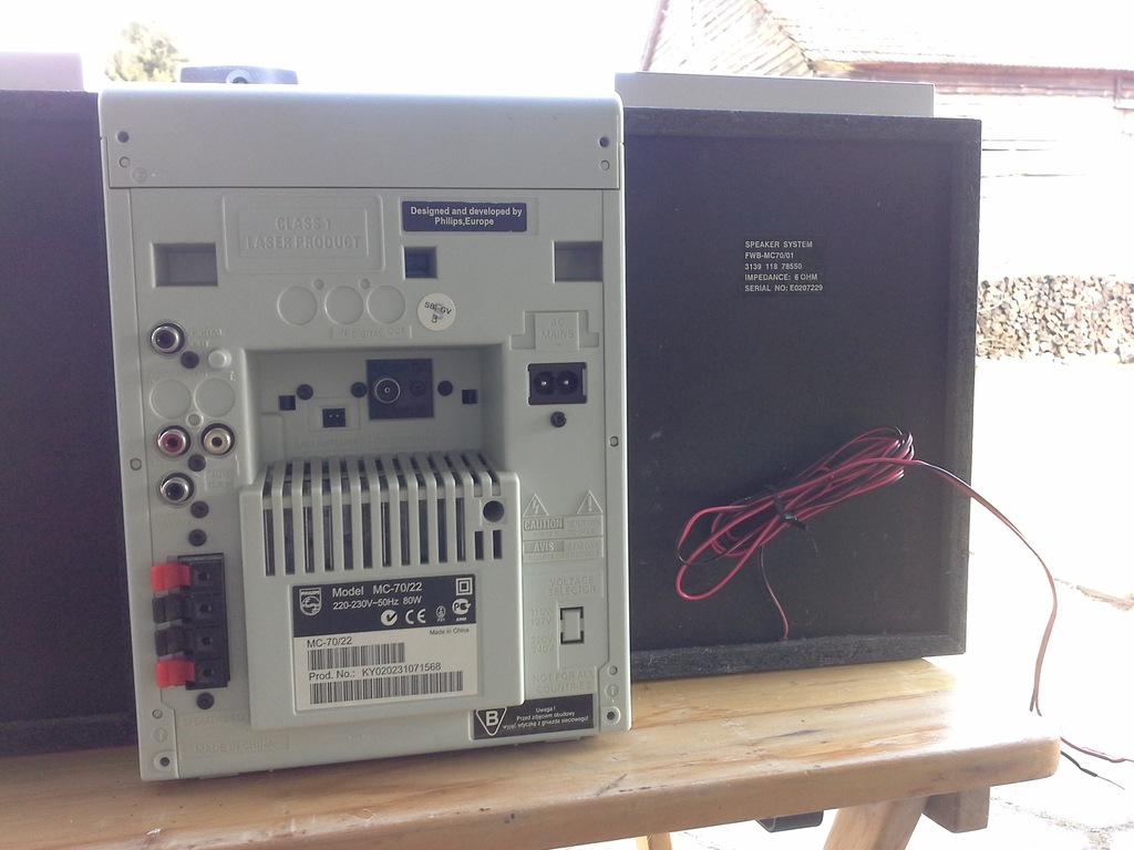 Kolumny Philips MC 70 + sub. + Wzmacniacz 2x 100W - 7273230625 ...