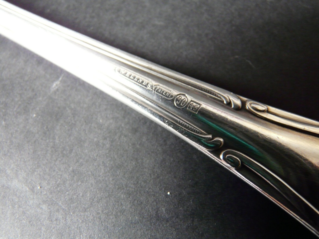 Łyżka POSREBRZANA WELLNER PATENT 90 45 - 7288237154 - oficjalne ...