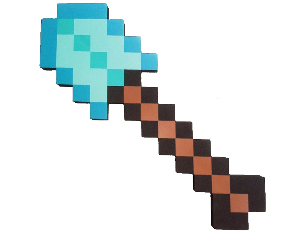 MINECRAFT TOPÓR ŁOPATA SIEKIERA BROŃ PIANKA GADŻET - 7022216177 ...