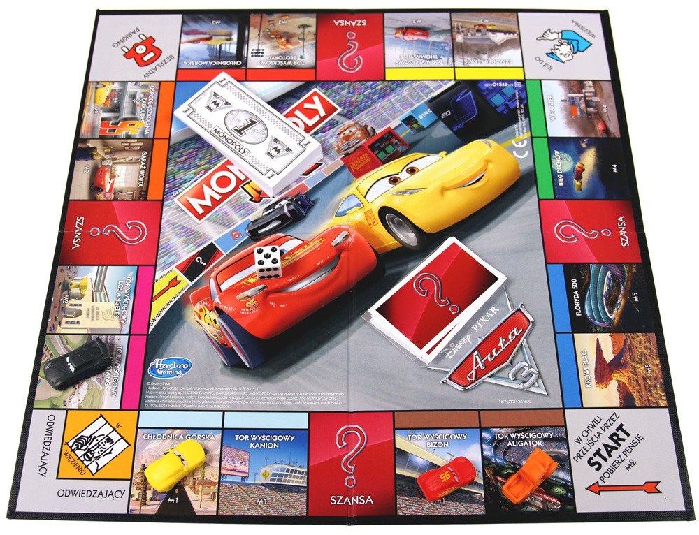 GRA MONOPOLY JUNIOR CARS AUTA 3 HASBRO WERSJA PL - 6964881921 ...