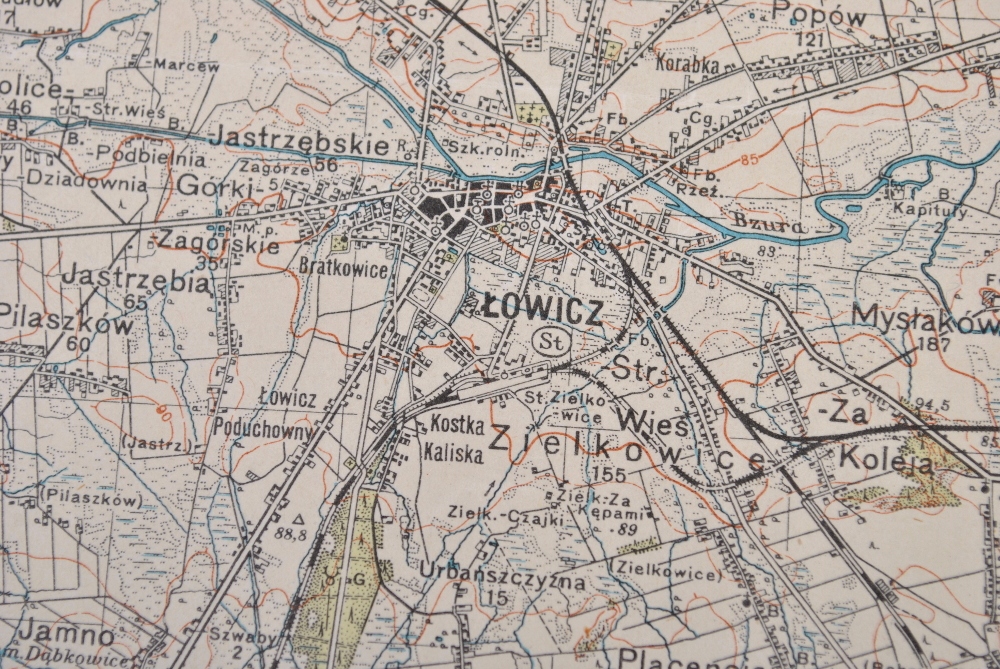 ŁOWICZ - SOCHACZEW - mapa wojskowa WIG 1936 - 7625325485 - oficjalne ...