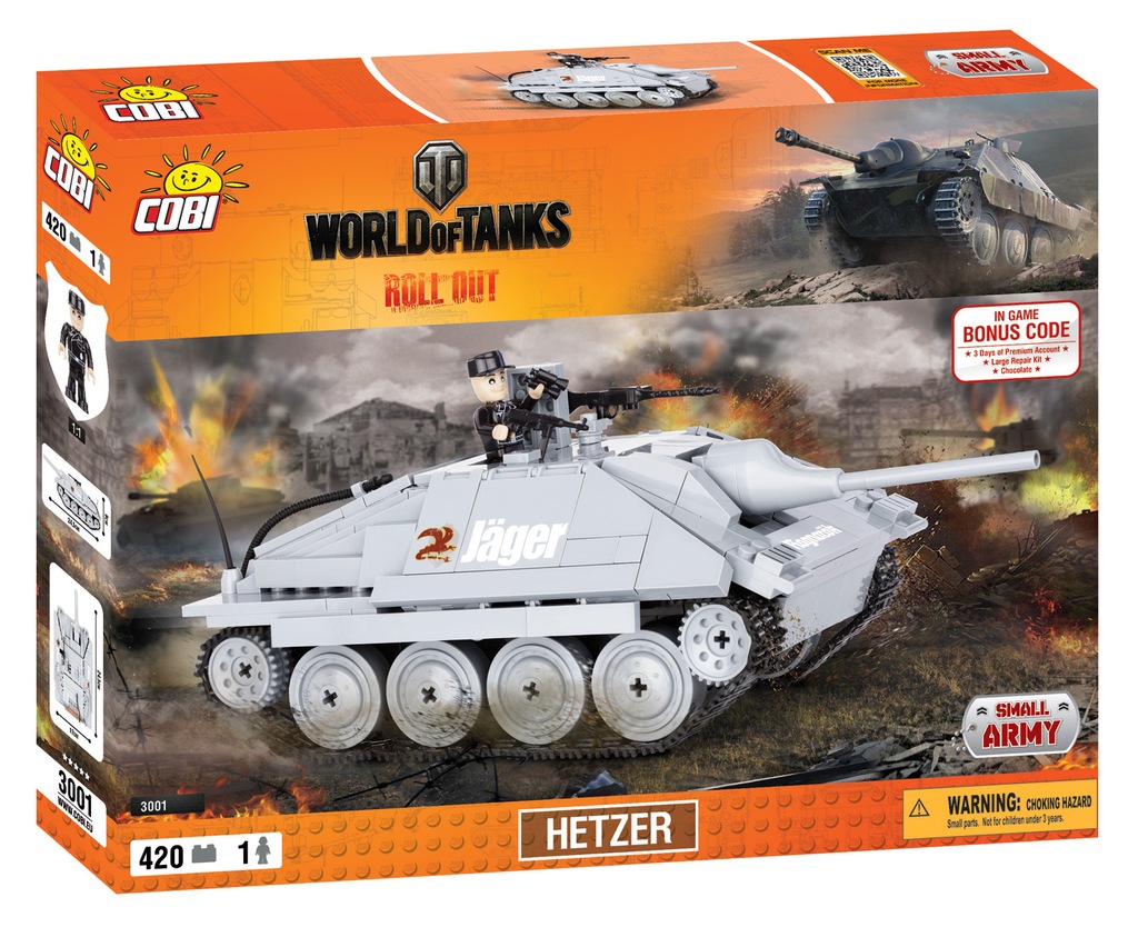 COBI KLOCKI WOT CZÓŁG WORLD OF TANKS HETZER 3001 - 7018637423 ...