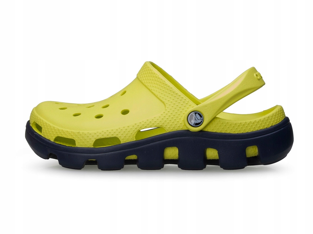 Crocs ZÓŁTE klapki damskie Citrus/Navy 11991-70V - 7453034661 ...