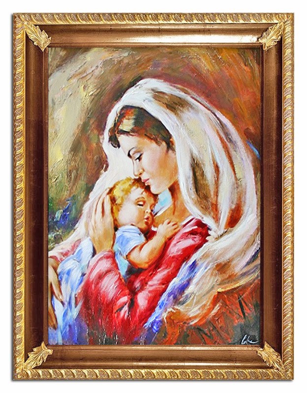 OBRAZ MARYJA MATKA BOSKA Z DZIECIĄTKIEM . PREZENT - 7068381211 ...