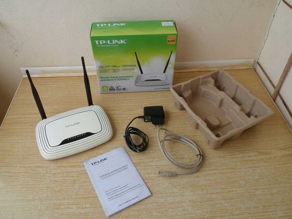 Router TP-LINK TL-WR841N WIFI N 300mbit anteny 5dB - 7433317714 ...