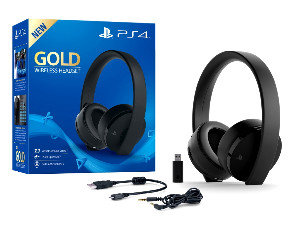 Sony Gold Wireless Headset 7 1 Słuchawki Ps4 Vr 7401100111