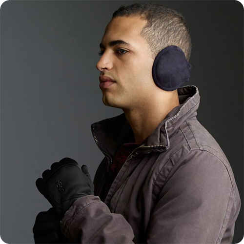 MĘSKIE NAUSZNIKI CZARNE PRZYLEGAJĄCE IMPORTER - 6296580578 - oficjalne archiwum Allegro