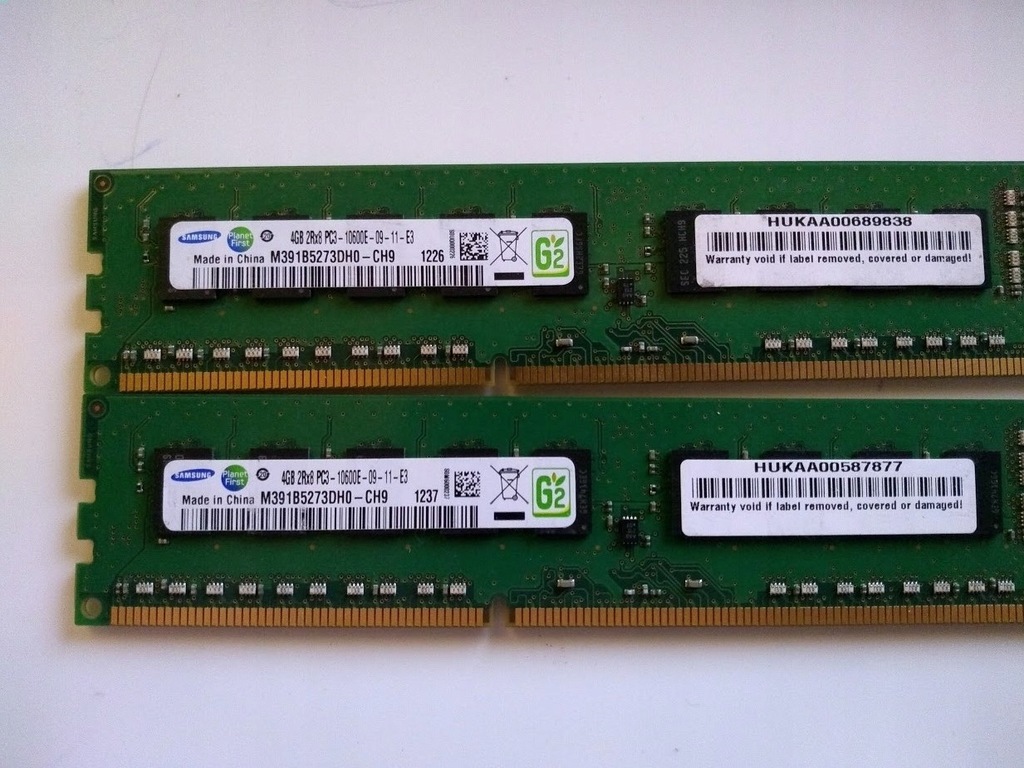 RAM SAMSUNG 4GB 2Rx8 PC3-10600E M391B5273DH0-CH9 - 7689329336 - oficjalne archiwum Allegro
