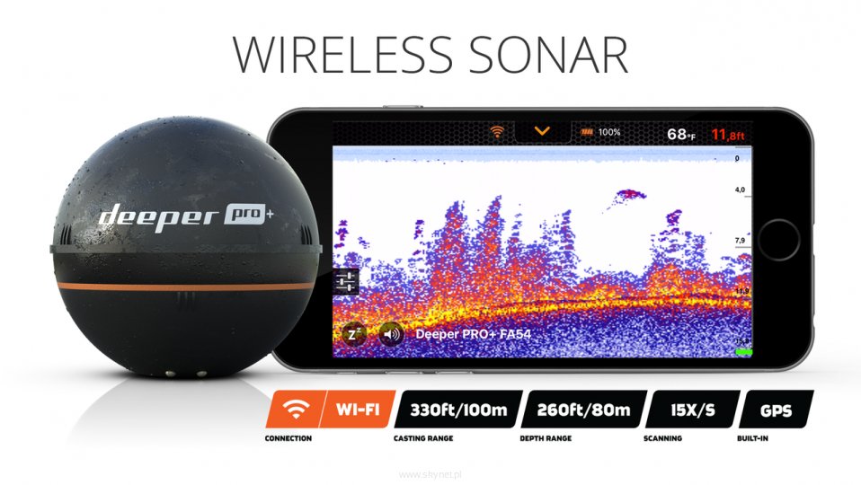 DEEPER Echosonda Smart Sonar PRO+ Plus WiFi GPS - 7295837633 ...