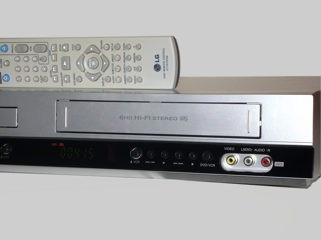 LG Combo DVD-VHS 6GŁOWIC SP/LP Mp3 JPEG DiVX PILOT - 7627695565 - oficjalne archiwum Allegro