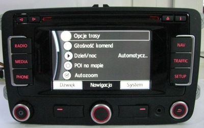 VW RNS 315 NAWIGACJA BLUETOOTH RNS-315 POLSKIE MENU LEKTOR MAPA DAB KOD - 14870020738 ...