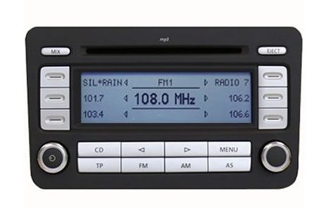 VW RCD300 MP3 CD Radio fabryczne 2DIN Golf V Passat B6 Caddy EOS ...
